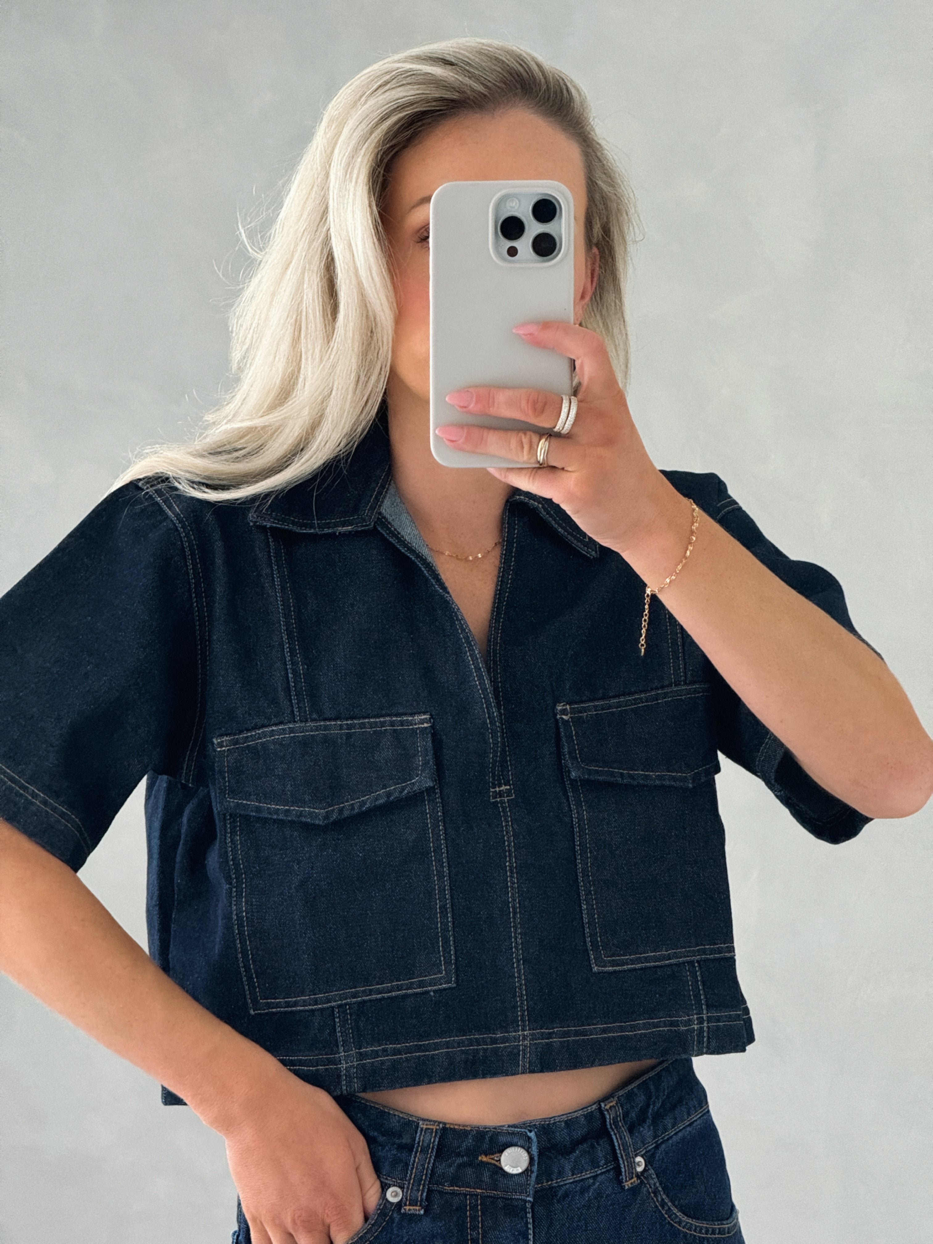 Dark Denim Top – The Gifted Sisters