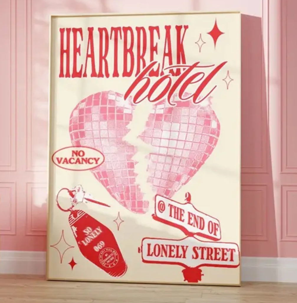 Heartbreak Hotel Print (no frame) – The Gifted Sisters
