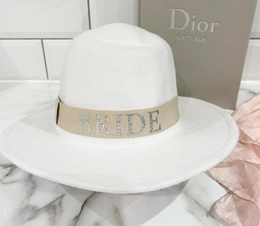 Personalised Bridal Fedora Hat - Customize Your Style! Order Now! – The ...