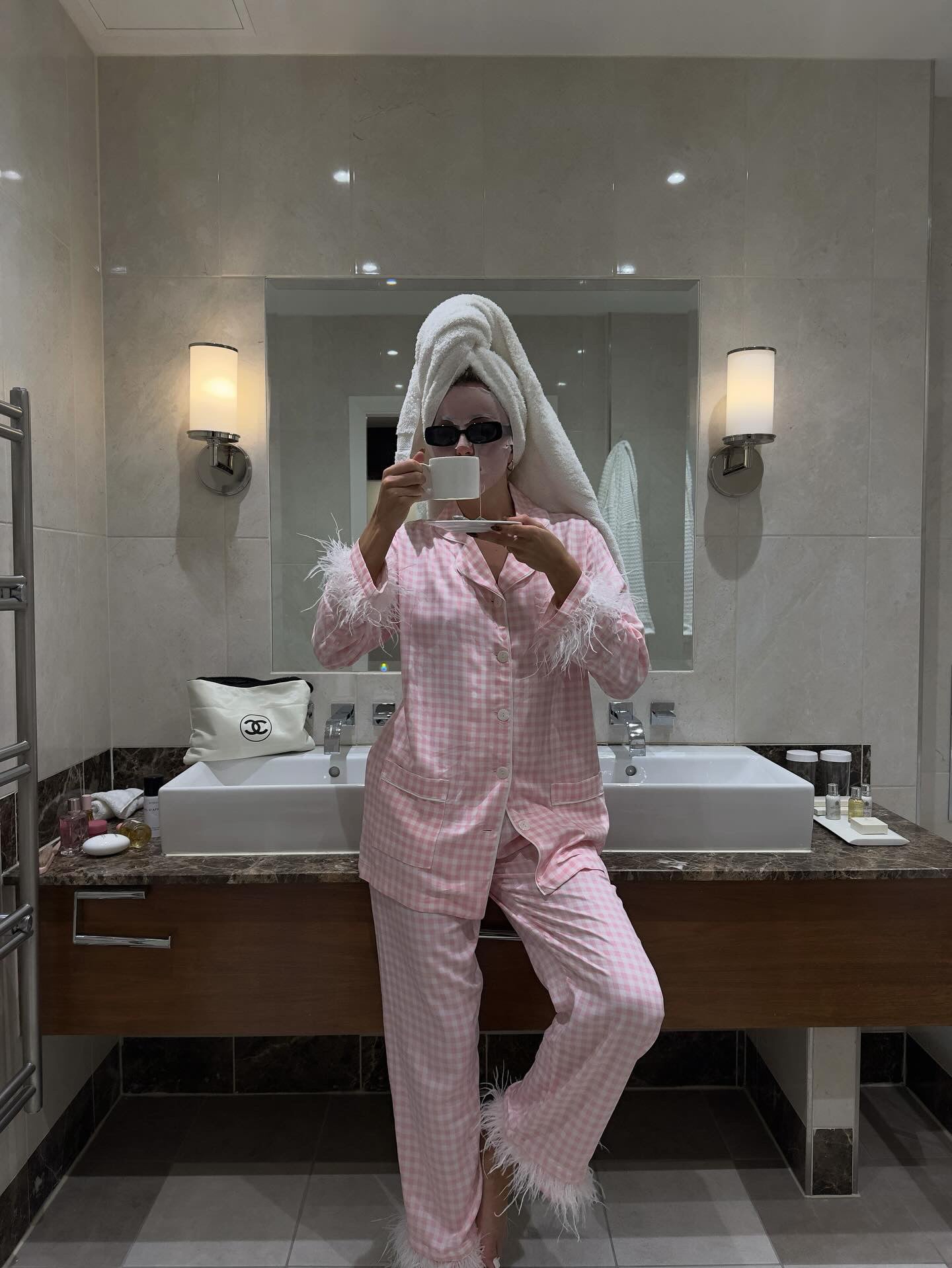 Pink Checked Feather Pyjamas - Cozy Luxury! Order Now! – The Gifted Sisters